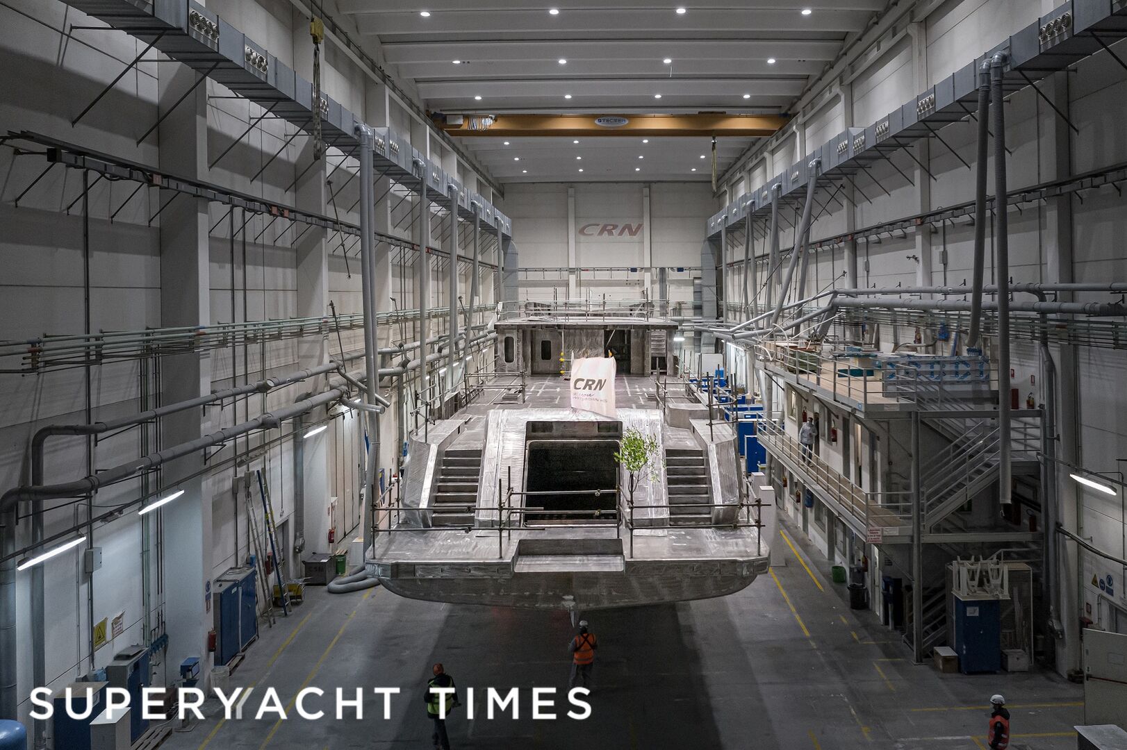 52m superyacht CRN 142 under construction