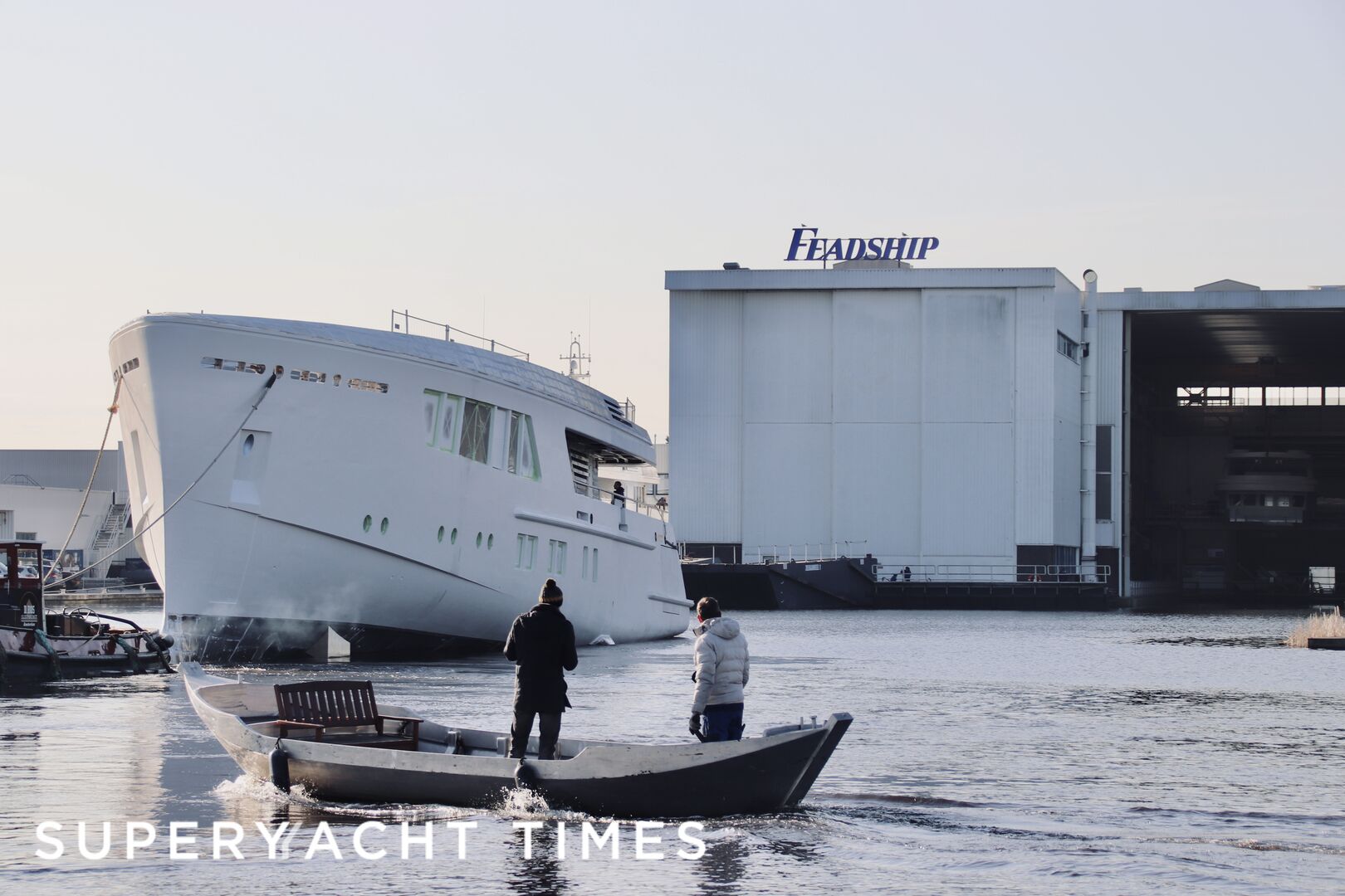 43m motor yacht Feadship 709 hull launched this morning