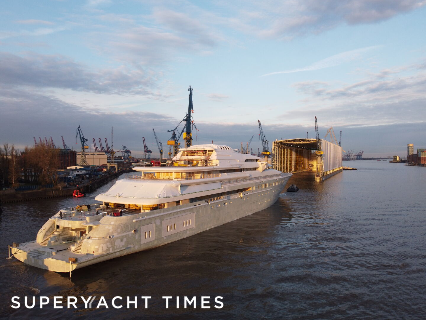 Hull of 146m Lürssen superyacht Project Opera launched