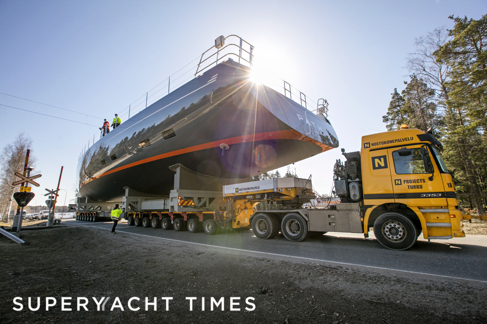 45m Baltic sailing yacht Path in transit