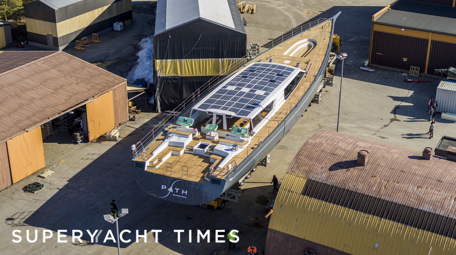 45m Baltic sailing yacht Path in transit