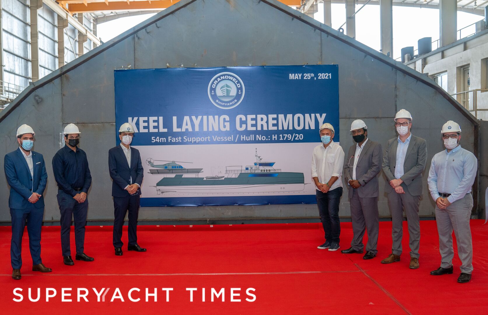 Grandweld Shipyards lay keel on new 54m Shadow Yacht