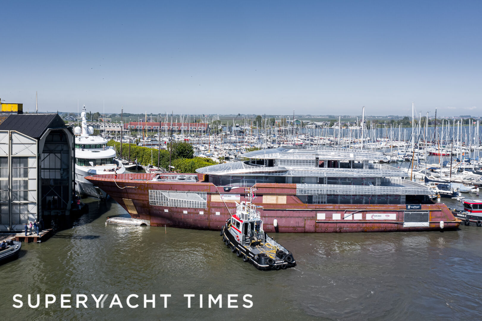 In pictures: 61m Project Asia arrives at Royal Hakvoort Shipyard