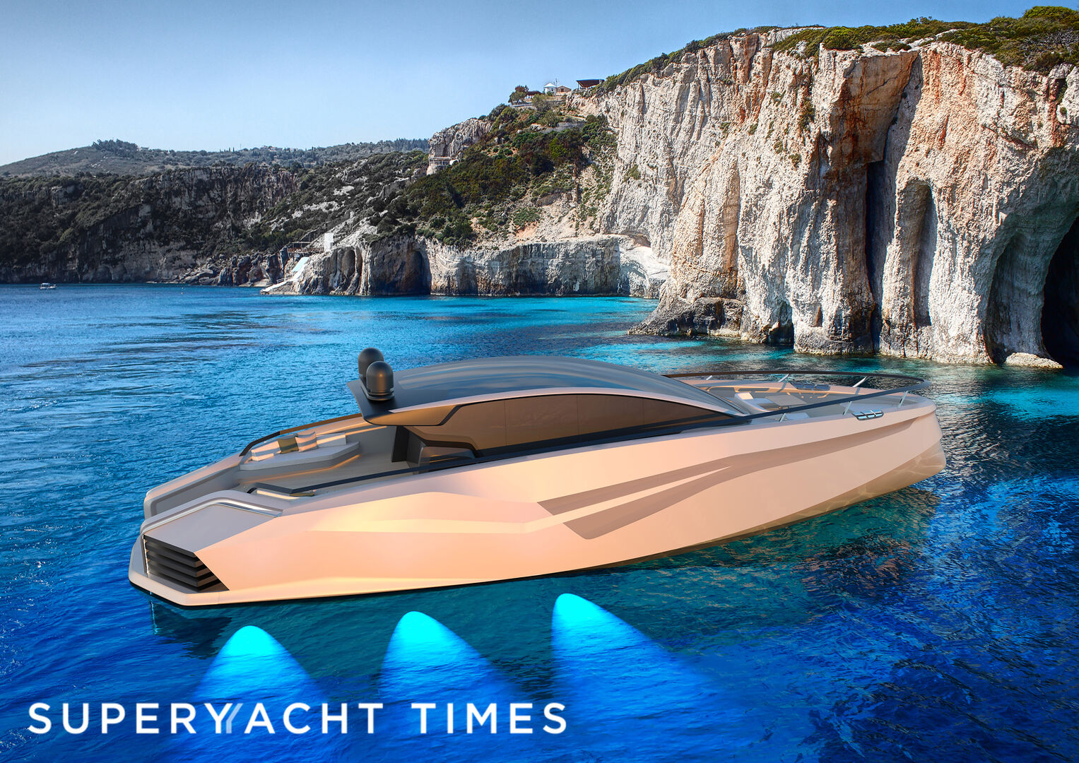 Infinit-e 88: Azurite unveil new sleek, sustainable and sporty 27m concept