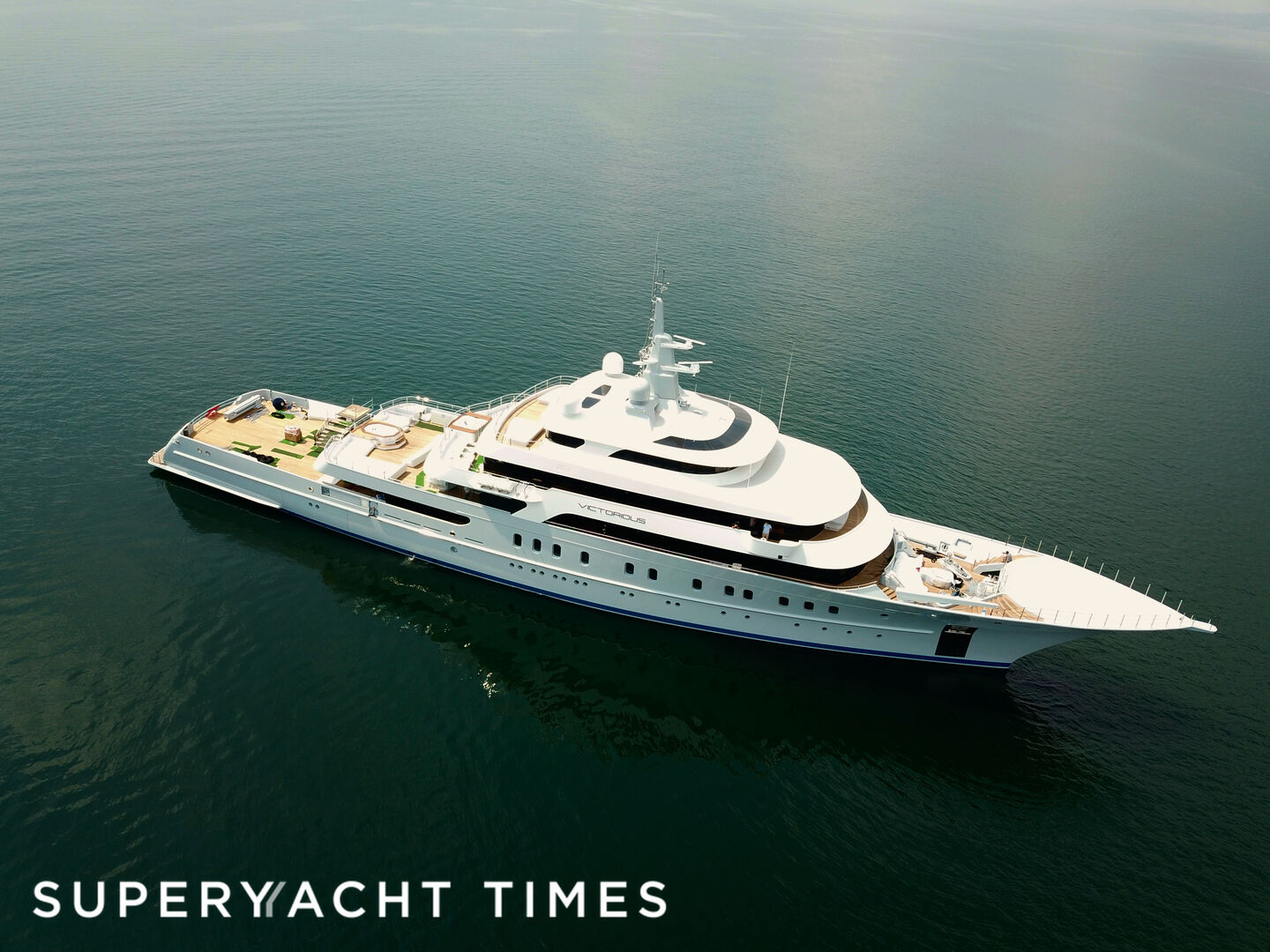 85m AKYACHT explorer superyacht Victorious on sea trials