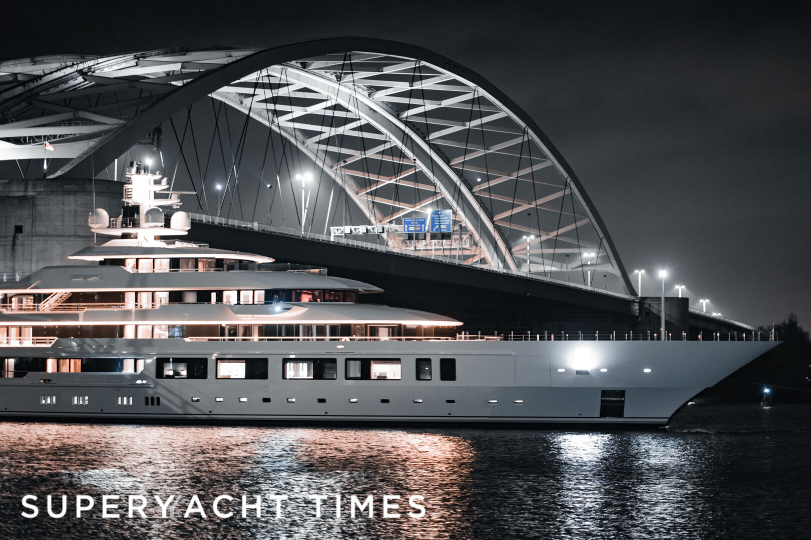 Oceanco 117m superyacht Infinity on sea trials