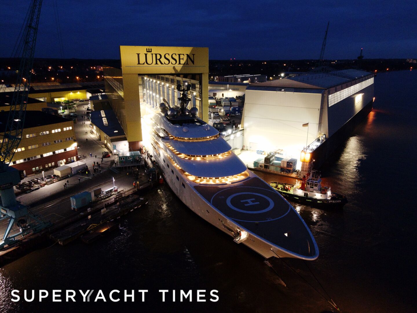 In Pictures: The 160m Lürssen superyacht Blue launched