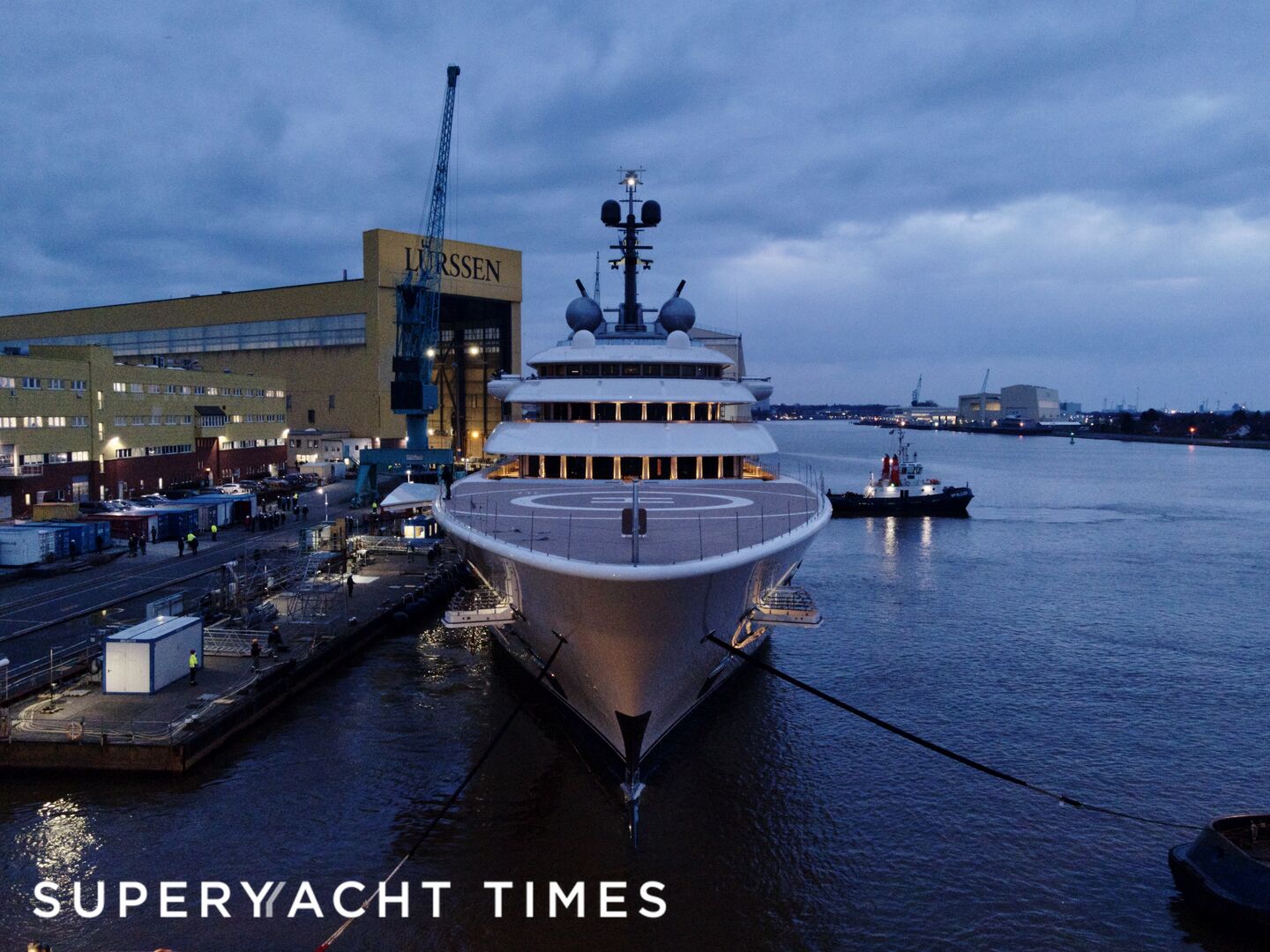 In Pictures: The 160m Lürssen superyacht Blue launched