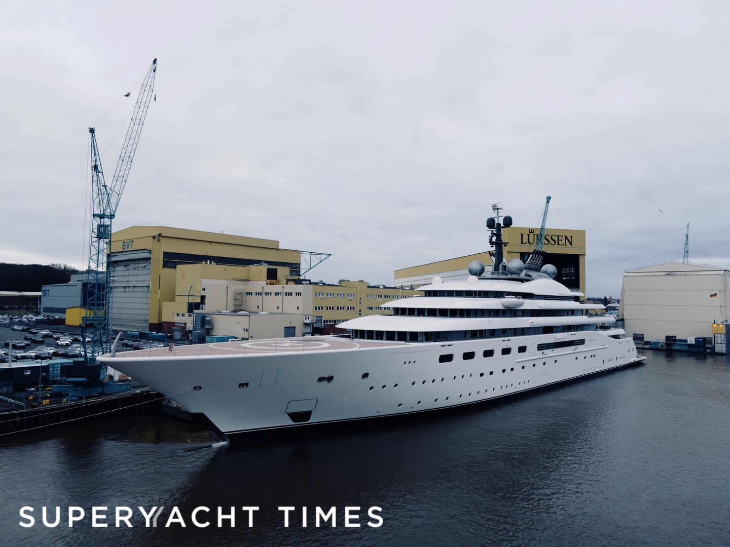 In Pictures: The 160m Lürssen superyacht Blue launched