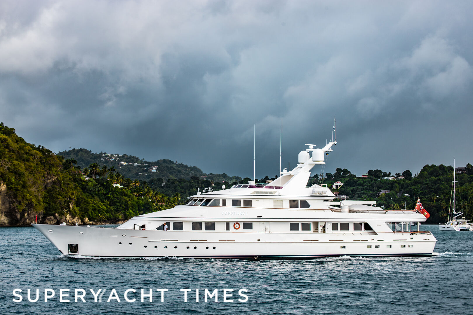 The refitted Feadship Constance cruising the Caribbean