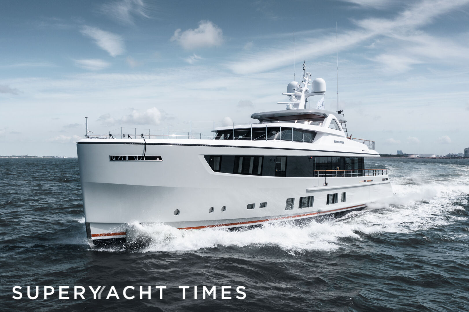 In Pictures: Mulder Shipyard’s 36m motor yacht Solemates in transit