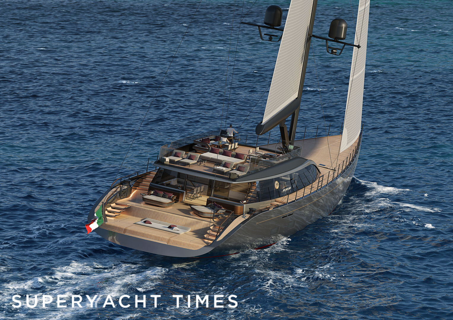 TISG unveils the new 47m Perini Navi sailing yacht