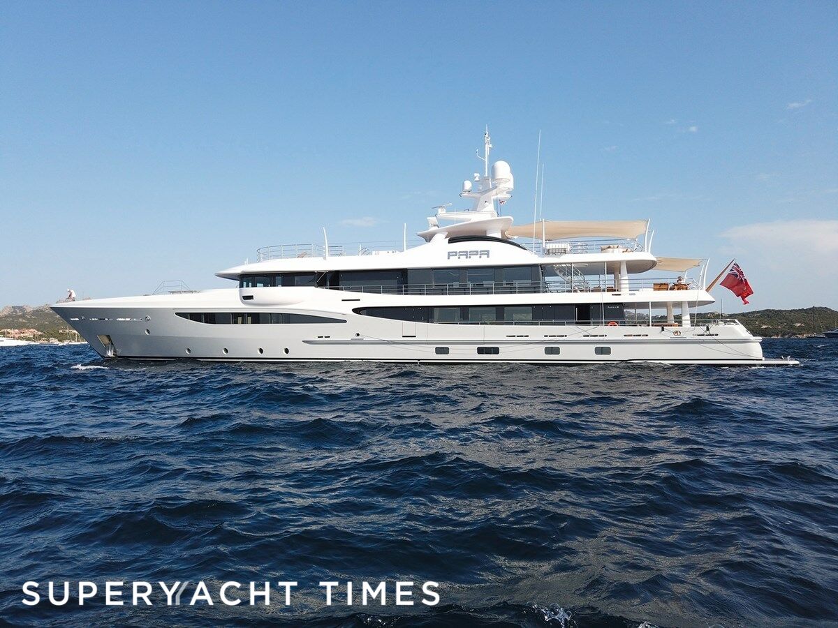 55m Amels Limited Edition 180 yacht Papa for sale for the first time