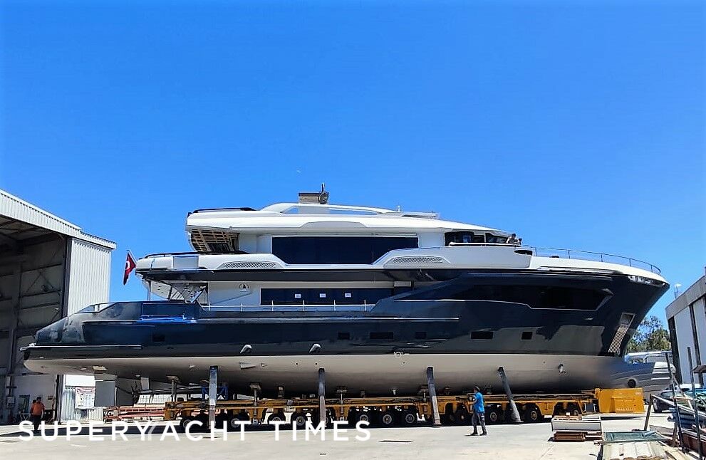 NBA Star’s 35m yacht Infinity Nine seen out of the shed for the first time