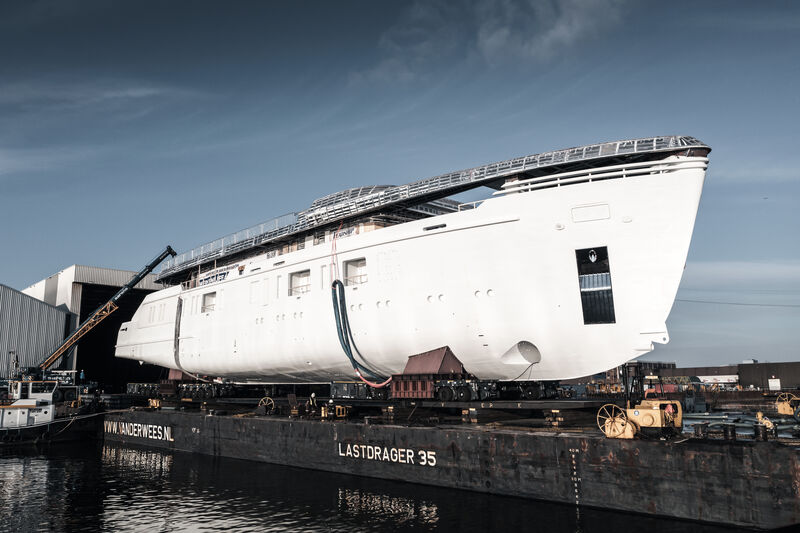 Feadship launches hull of 65m superyacht