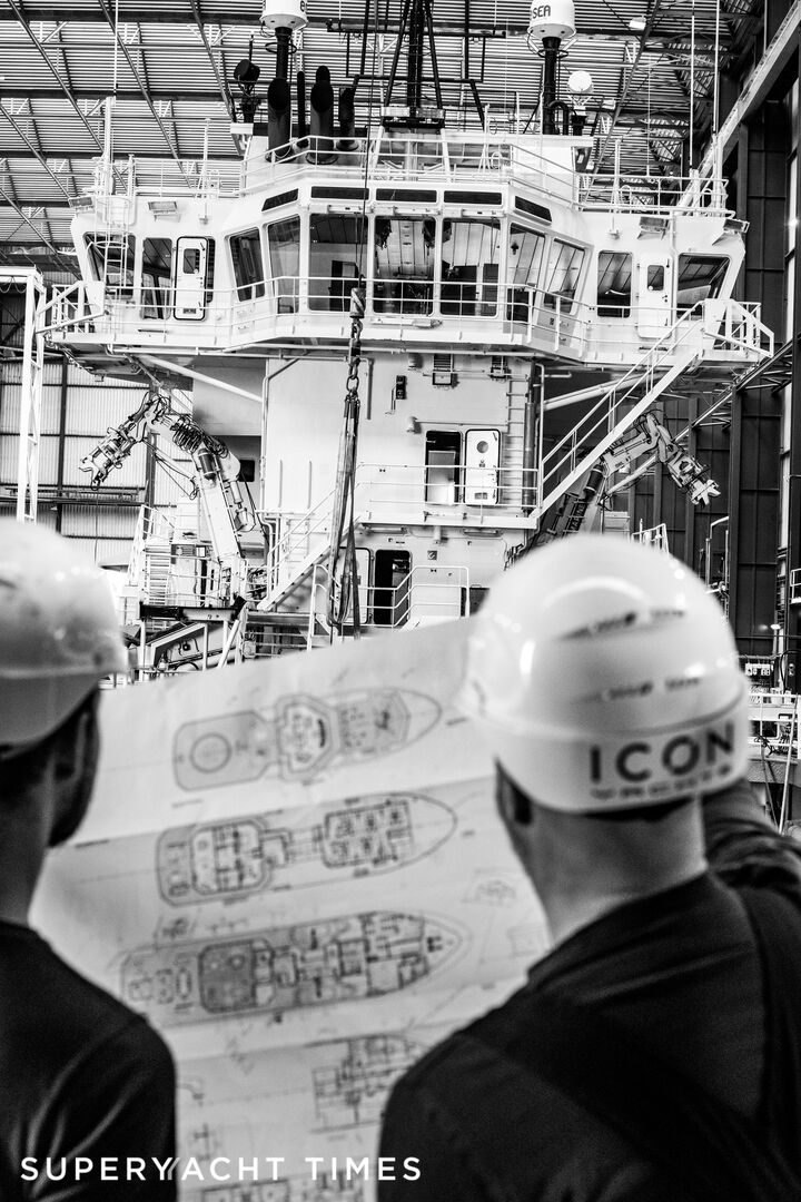 ICON Yachts’ underway with its 70m superyacht conversion Project Master