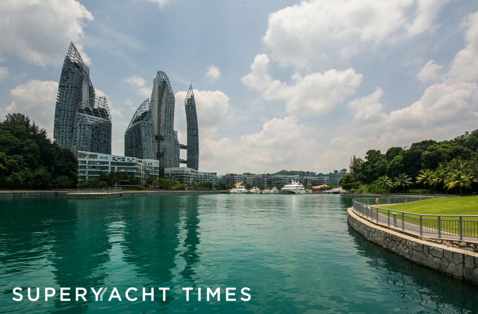 In Pictures: the 61.4m trimaran White Rabbit in Singapore