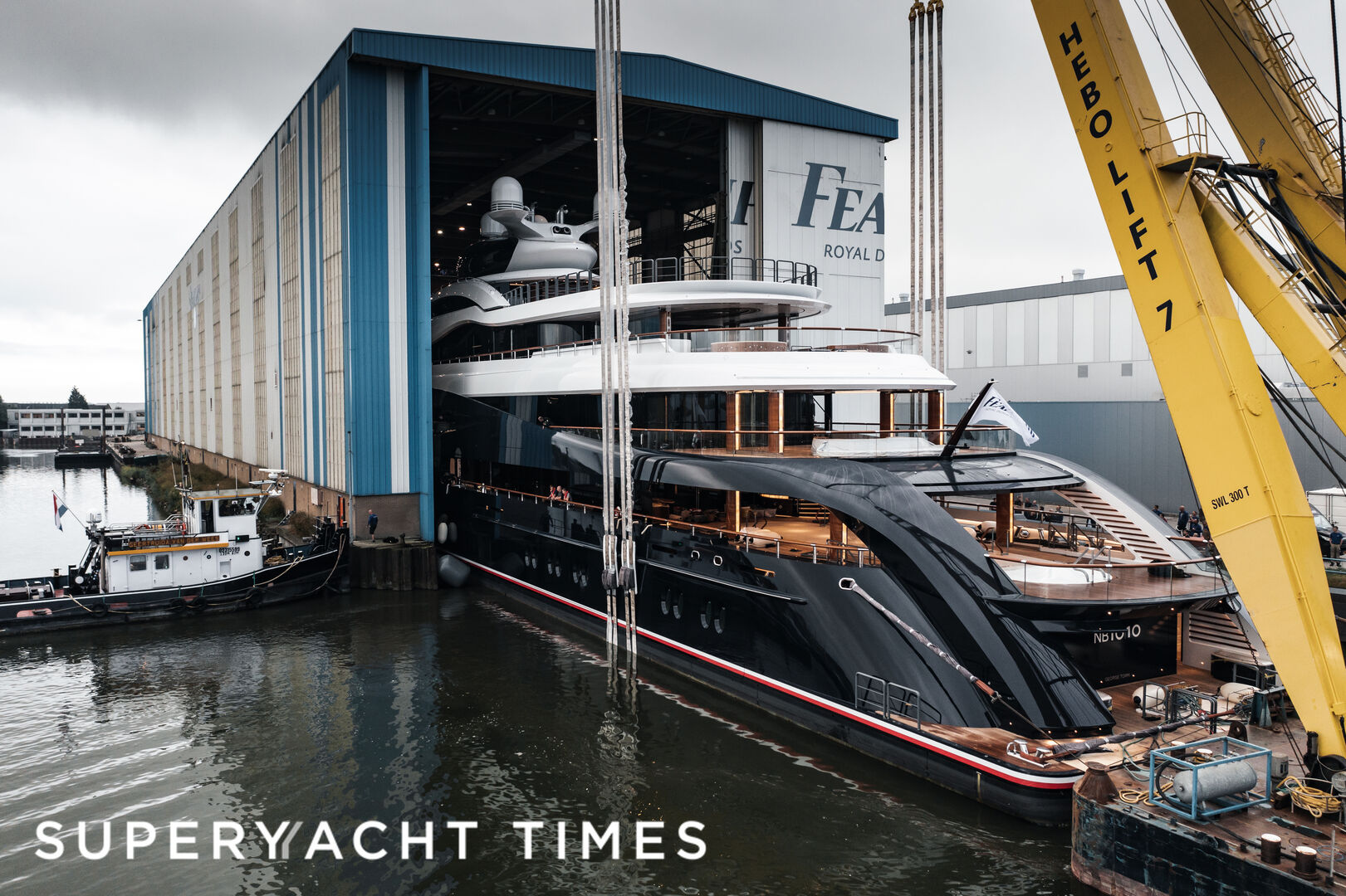 Feadship project 1010 yacht launch