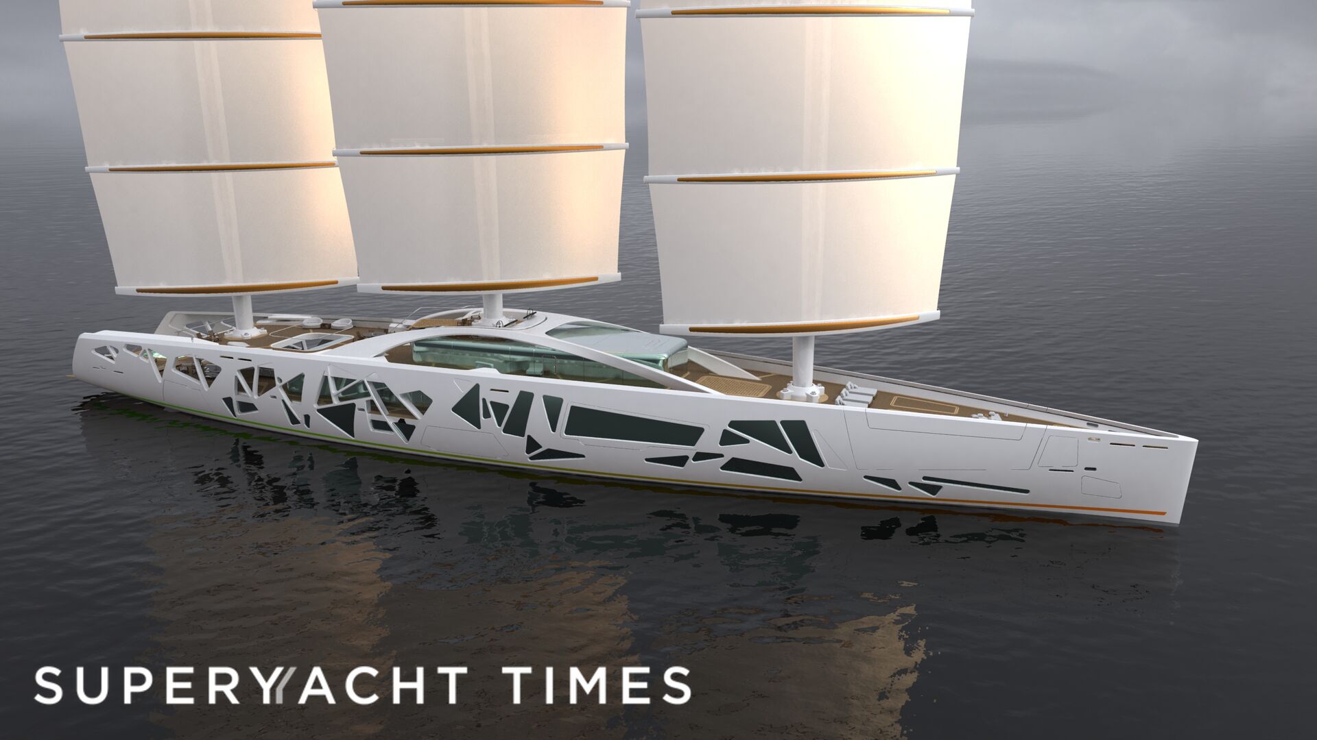 Edgy 100m sailing superyacht concept Crystal unveiled by coquine![design]