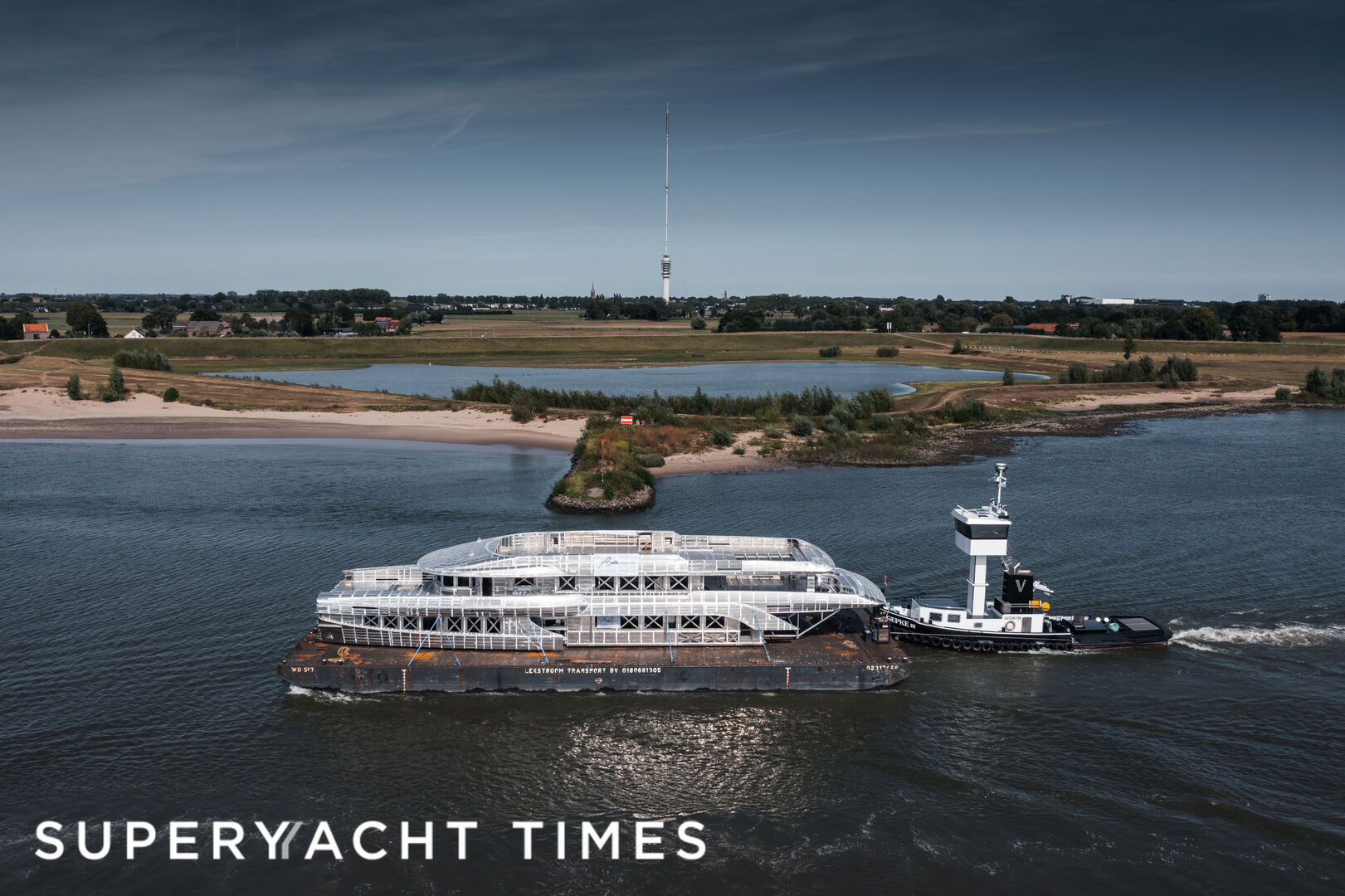 In Pictures: Superstructure of 55m superyacht in transit from Balk Shipyard