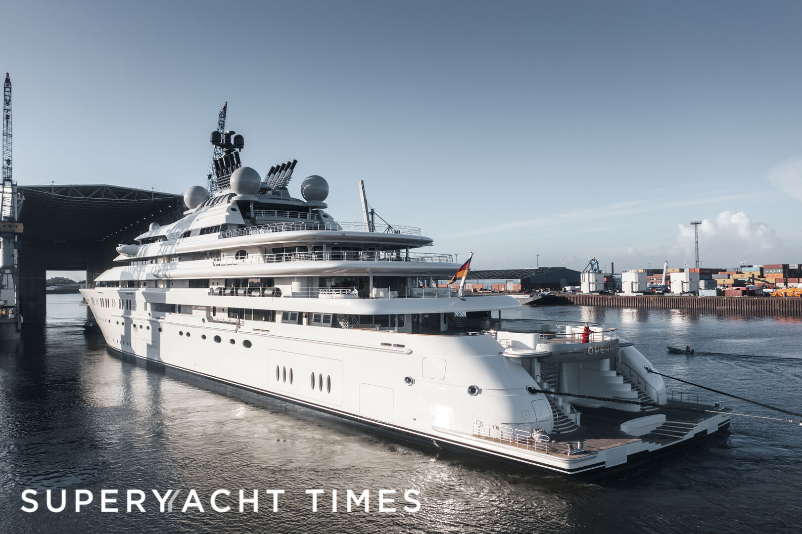 Secretive 146m Lürssen superyacht Opera launched in Germany