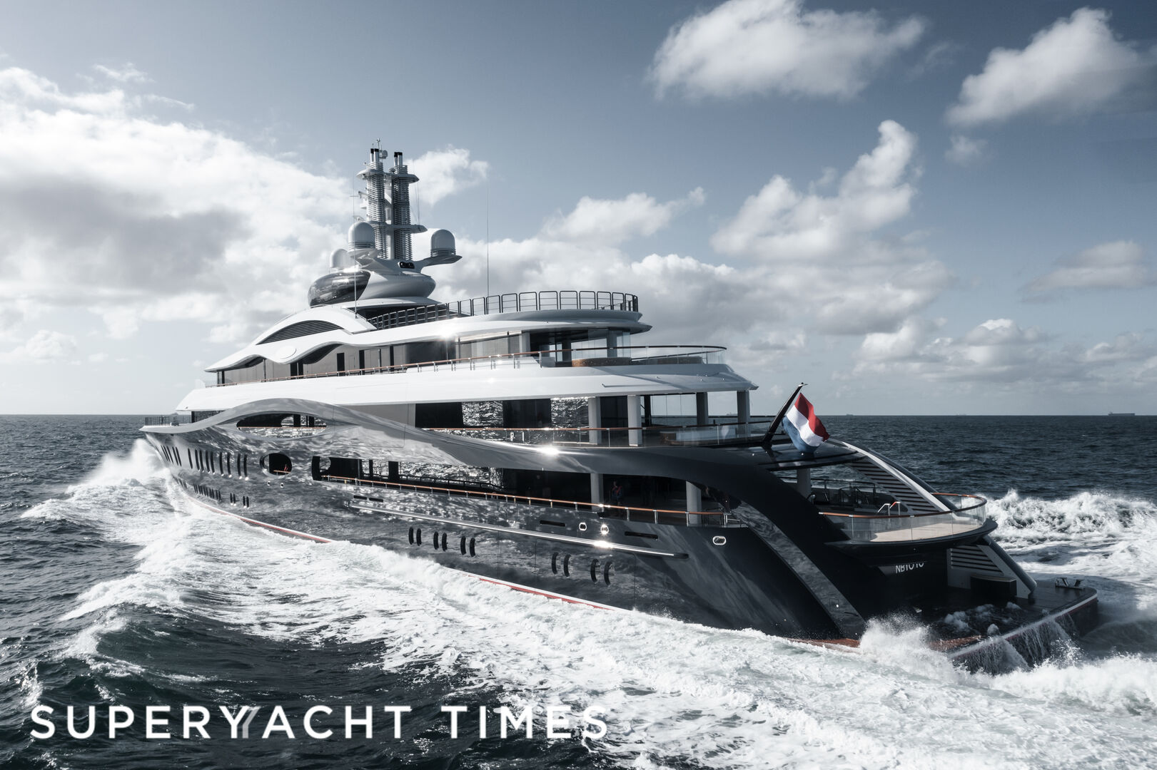In pictures: 118m flagship Feadship 1010 superyacht Launchpad on sea trials
