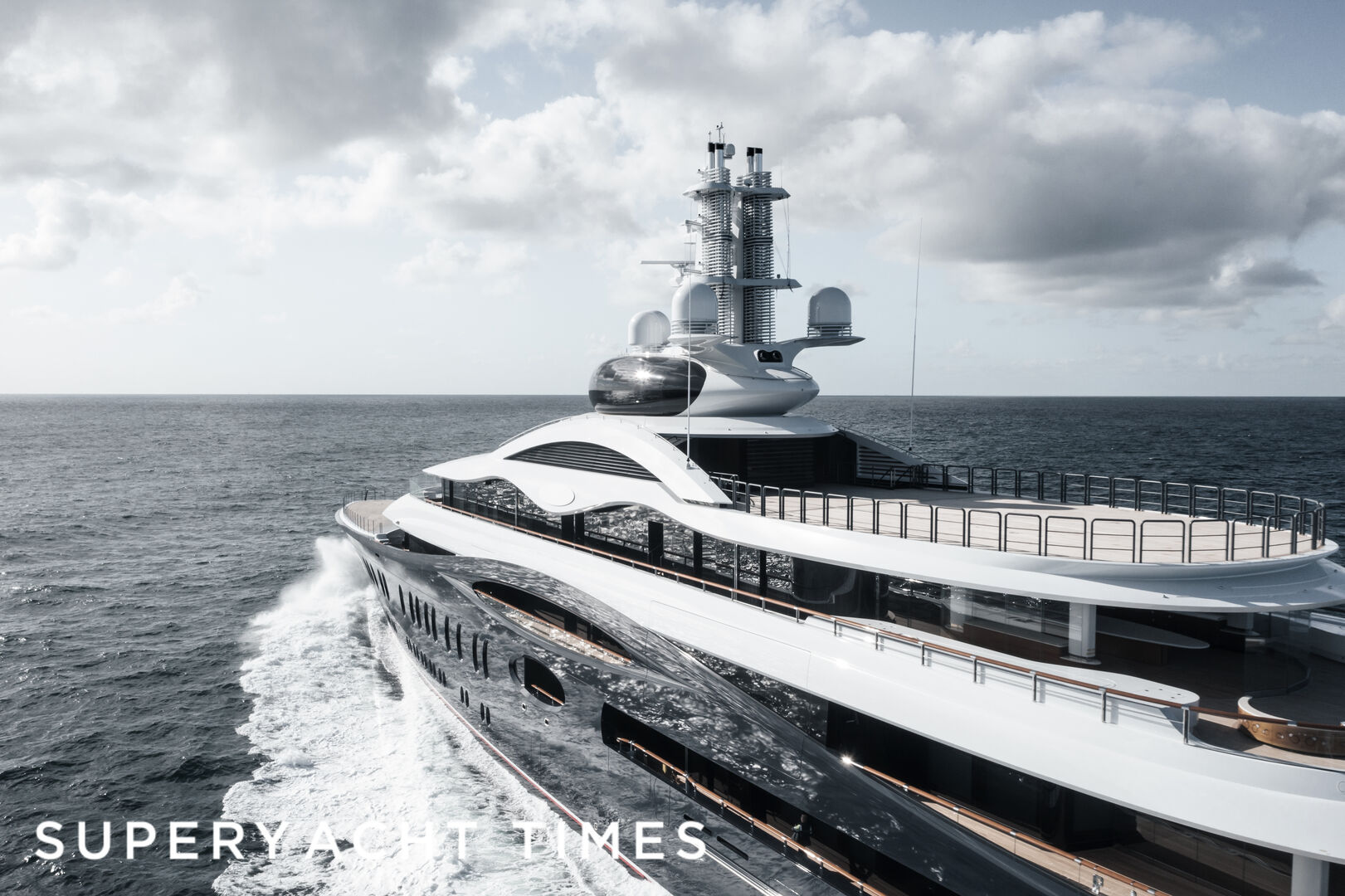 In pictures: 118m flagship Feadship 1010 superyacht Launchpad on sea trials