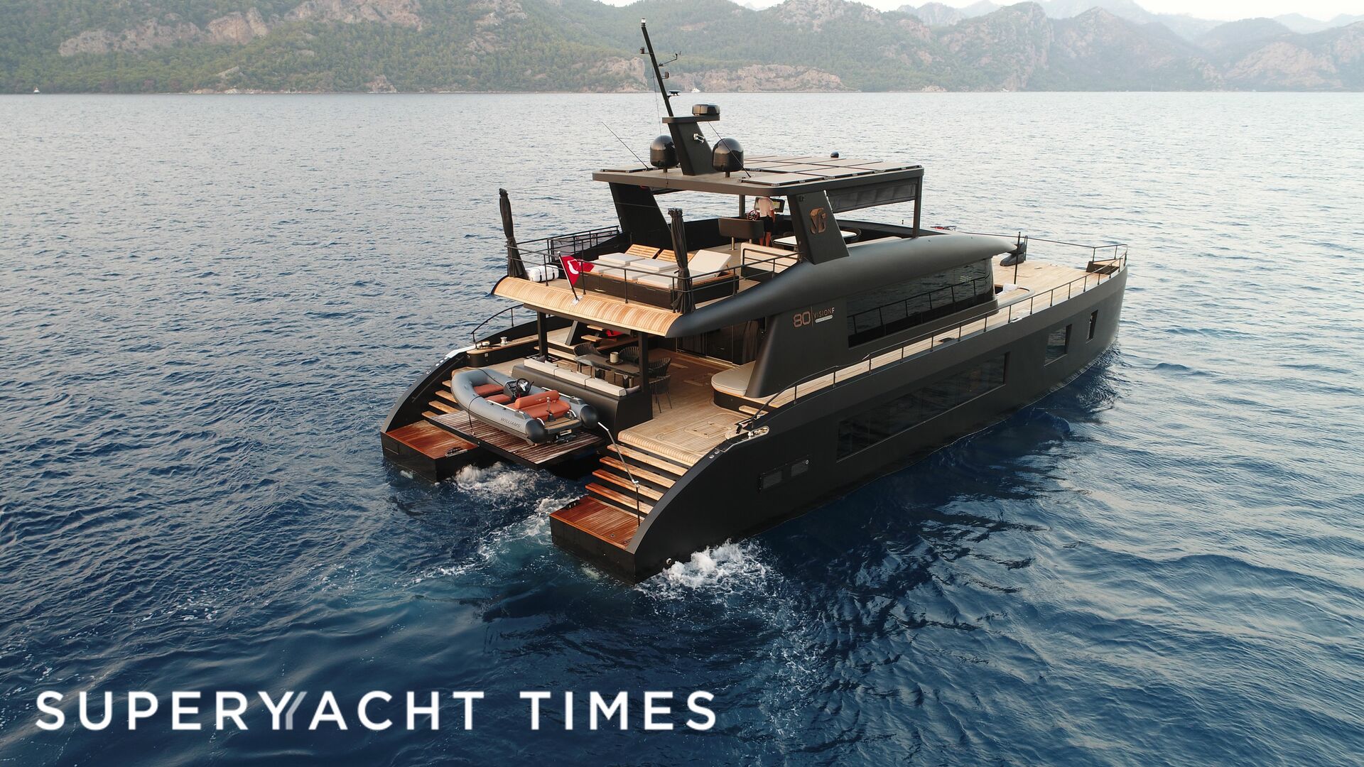 Introducing the 25m VisionF 80 BLCK catamaran from VisionF Yachts