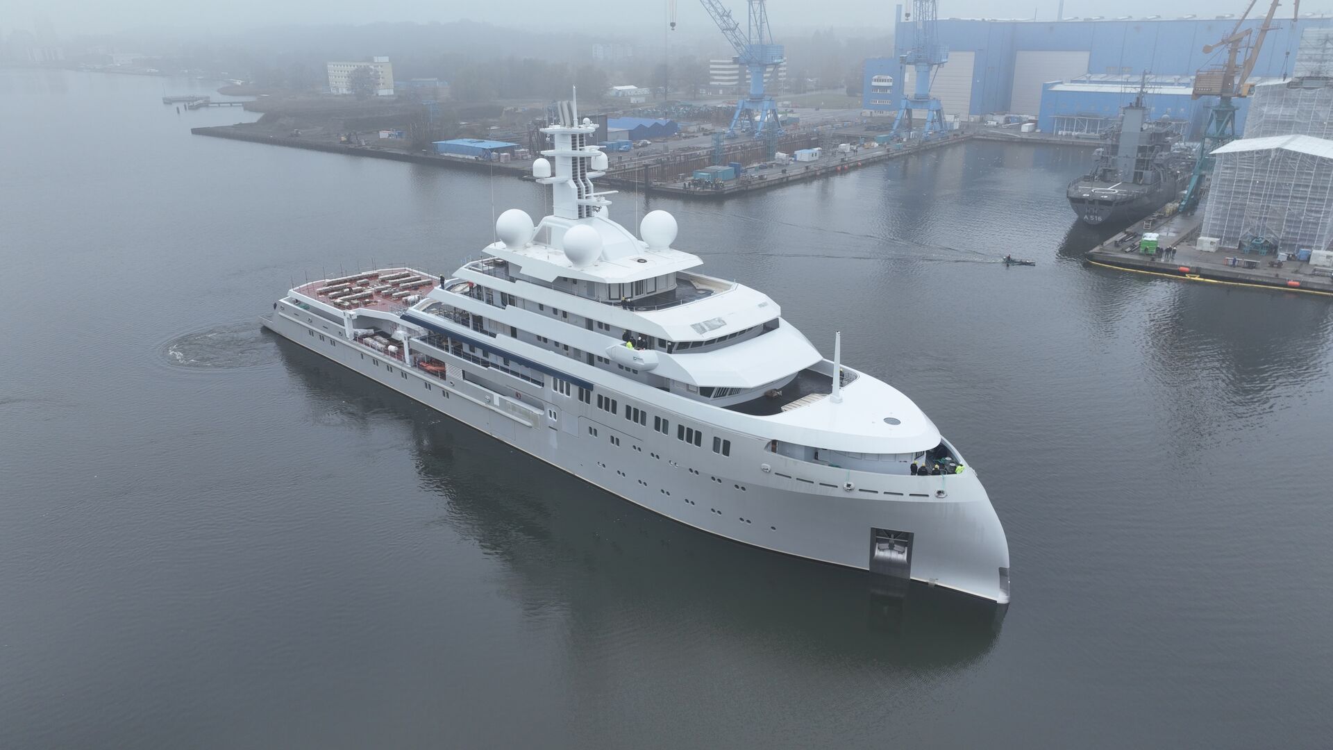 107m Lürssen superyacht Project Icecap spotted in Germany
