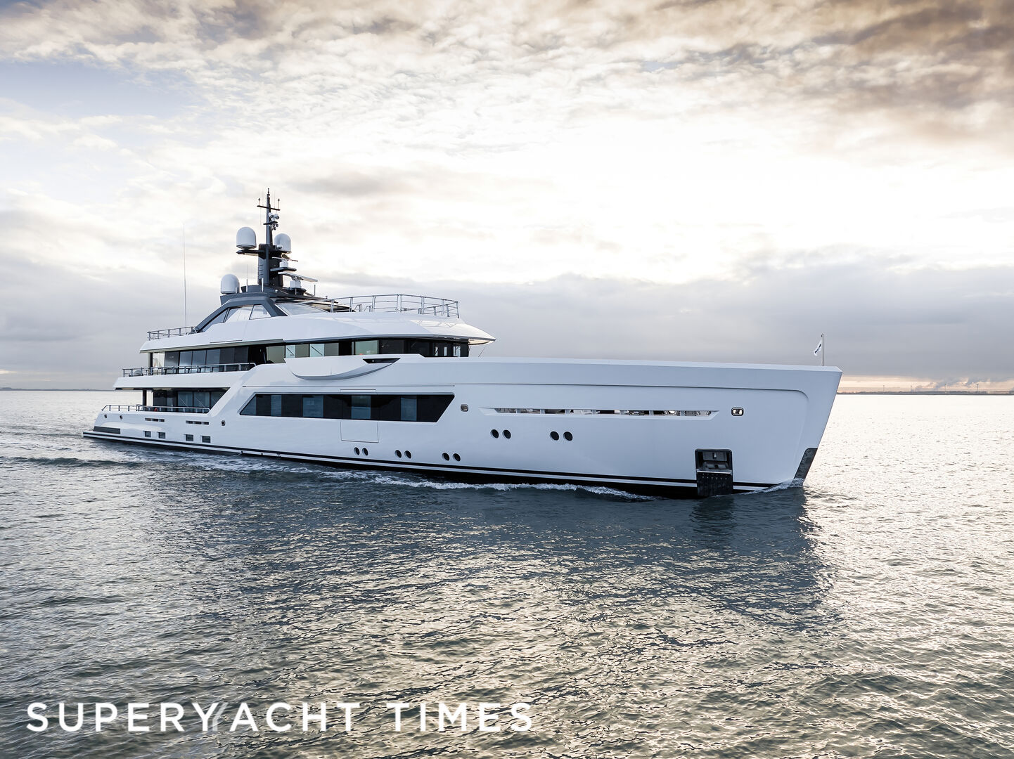 60m Amels superyacht Witchcraft on sea trials