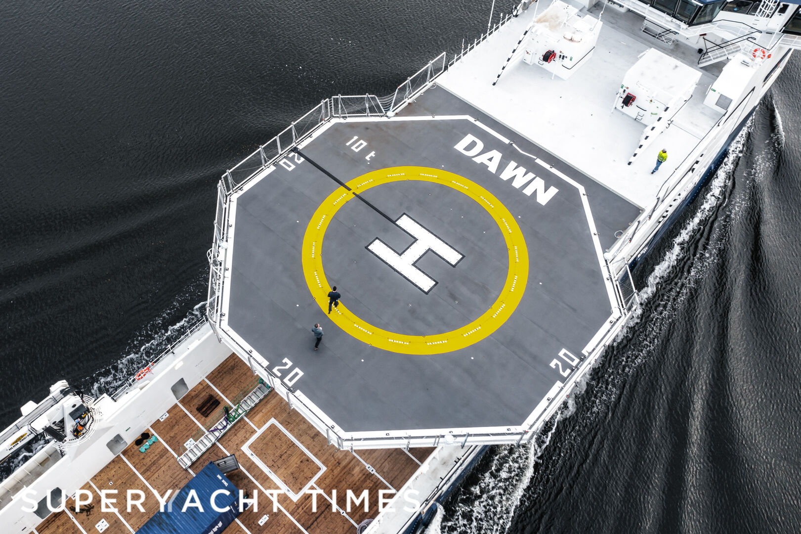 80m Damen Shipyards humanitarian support vessel Dawn on sea trials