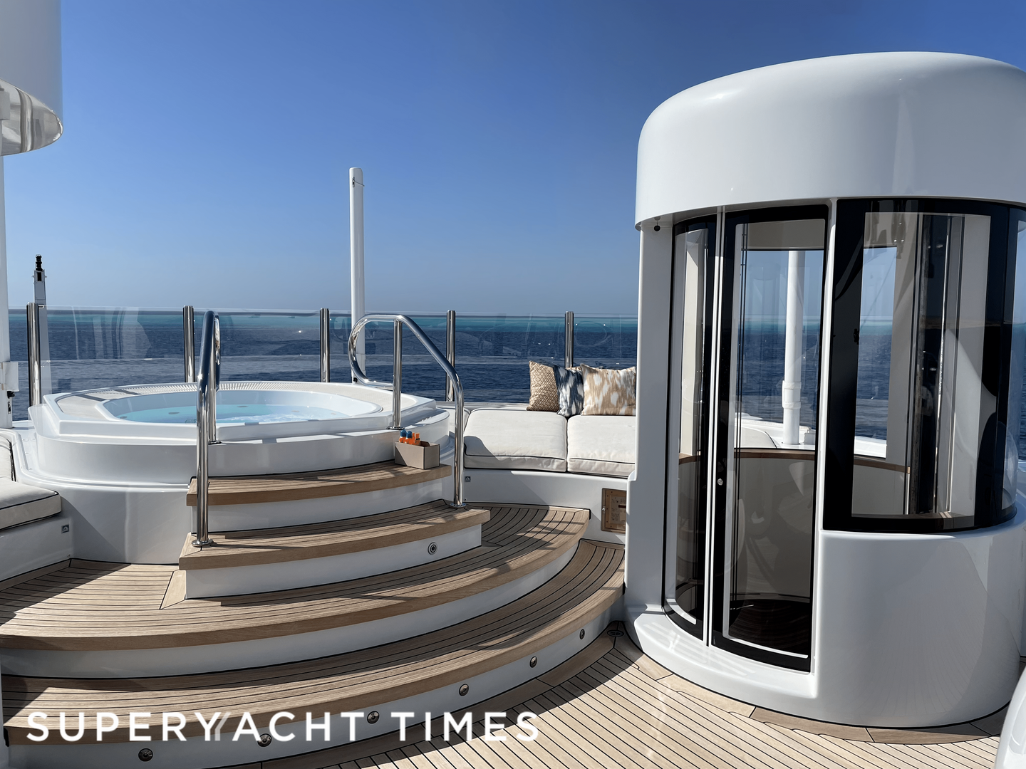 Onboard the 86m superyacht B2 for sale following her €4 million ...