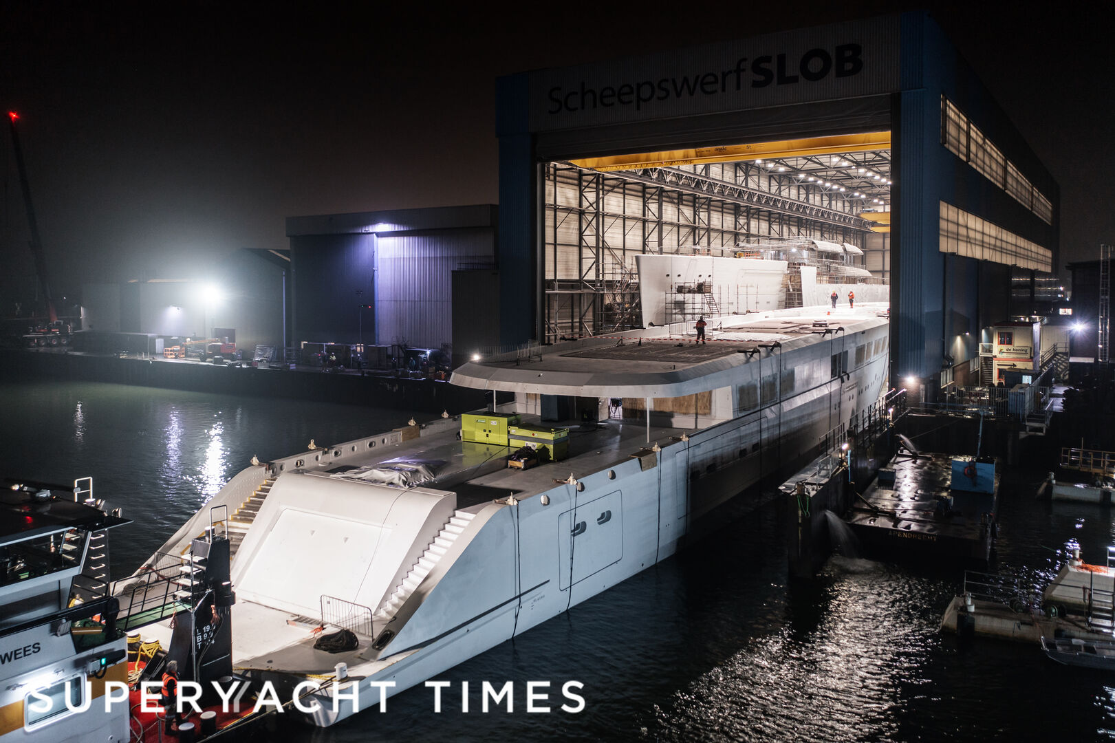 In pictures: Secretive 92m Feadship superyacht hull in transit