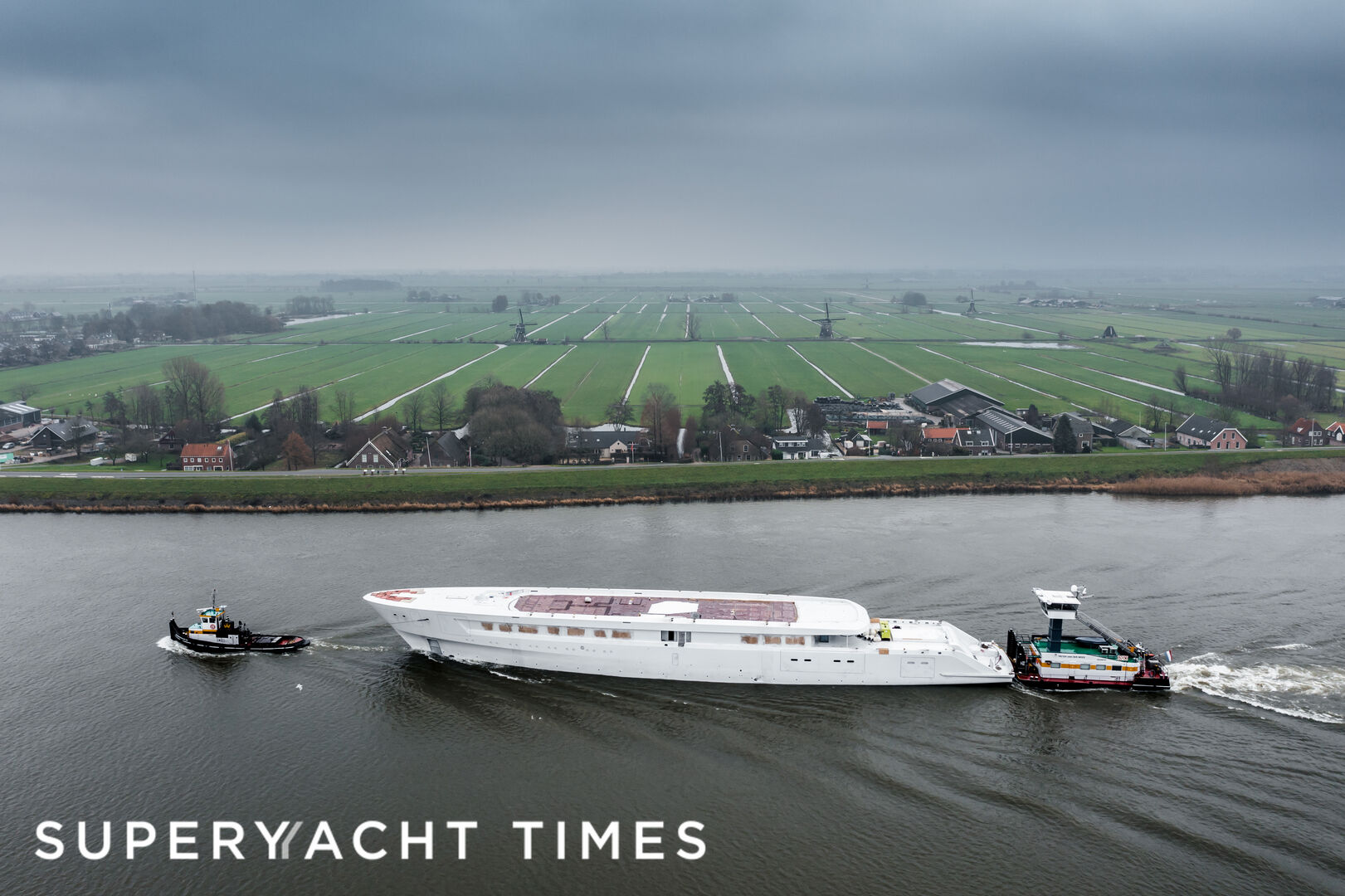 In pictures: Secretive 92m Feadship superyacht hull in transit