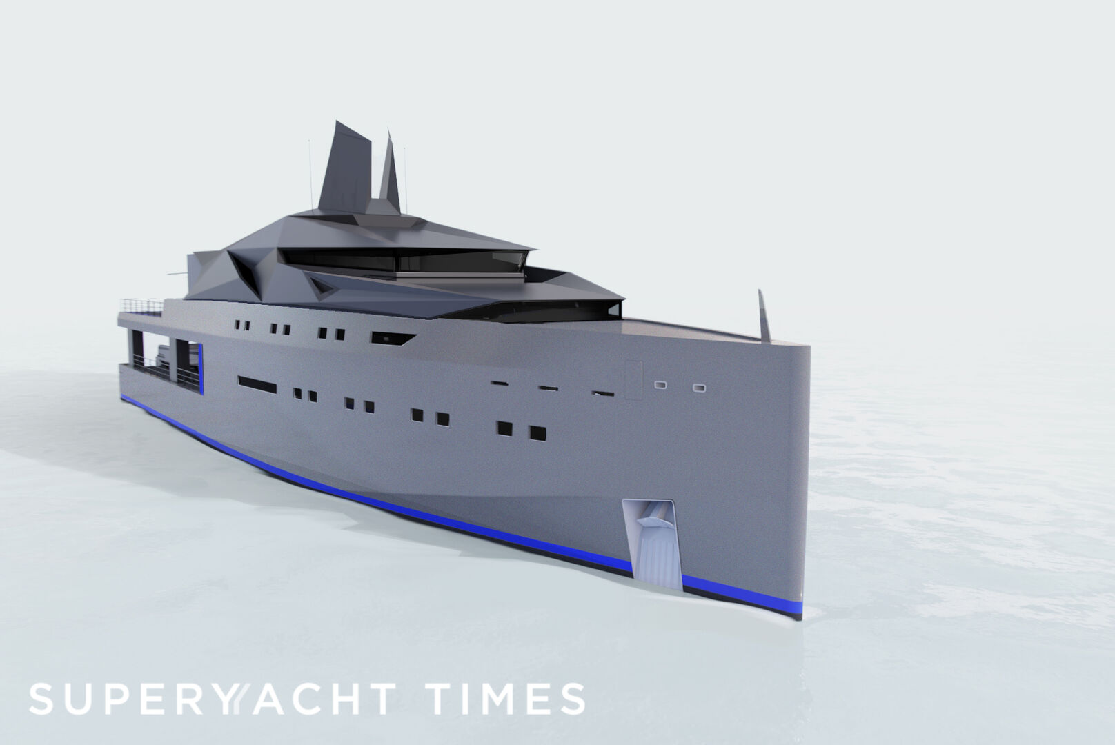 Angular 65m support yacht concept Origami unveiled by Schwalgien Yacht ...