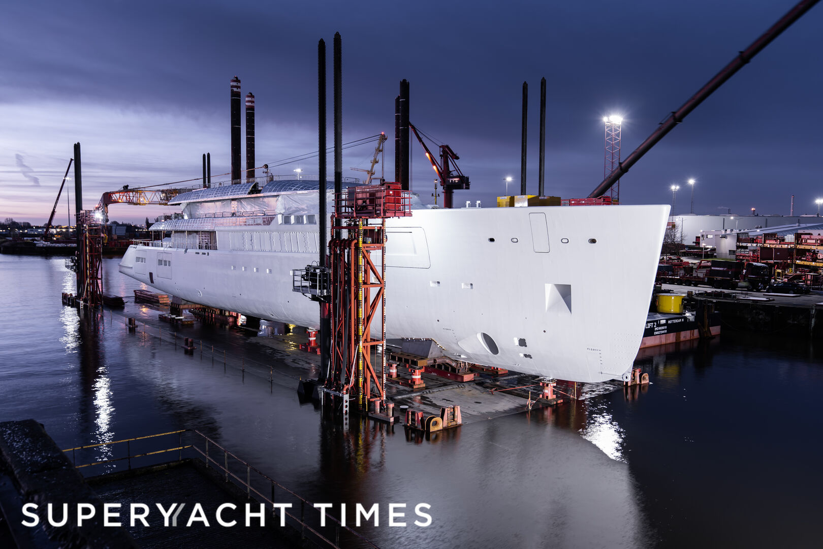 In pictures: 83m Feadship superyacht Project 712 launch and transportation