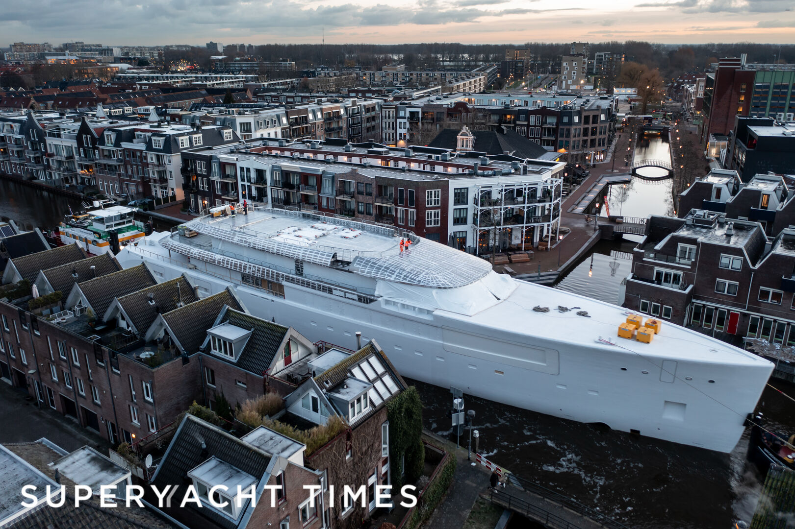 In pictures: 83m Feadship superyacht Project 712 launch and transportation
