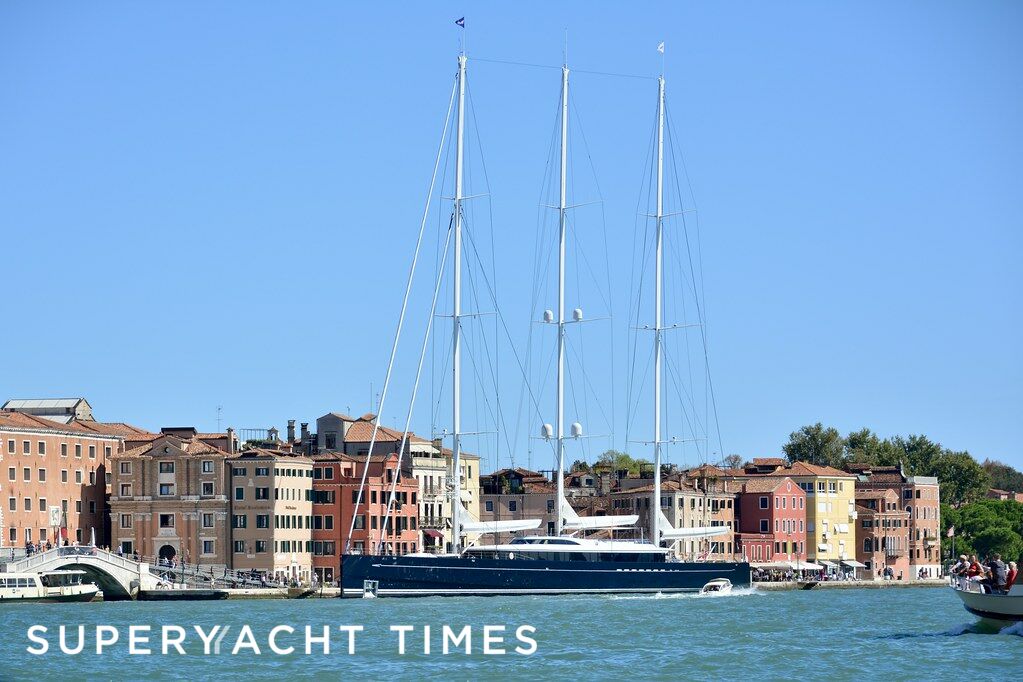 Super sailing yacht Sea Eagle II in Venice