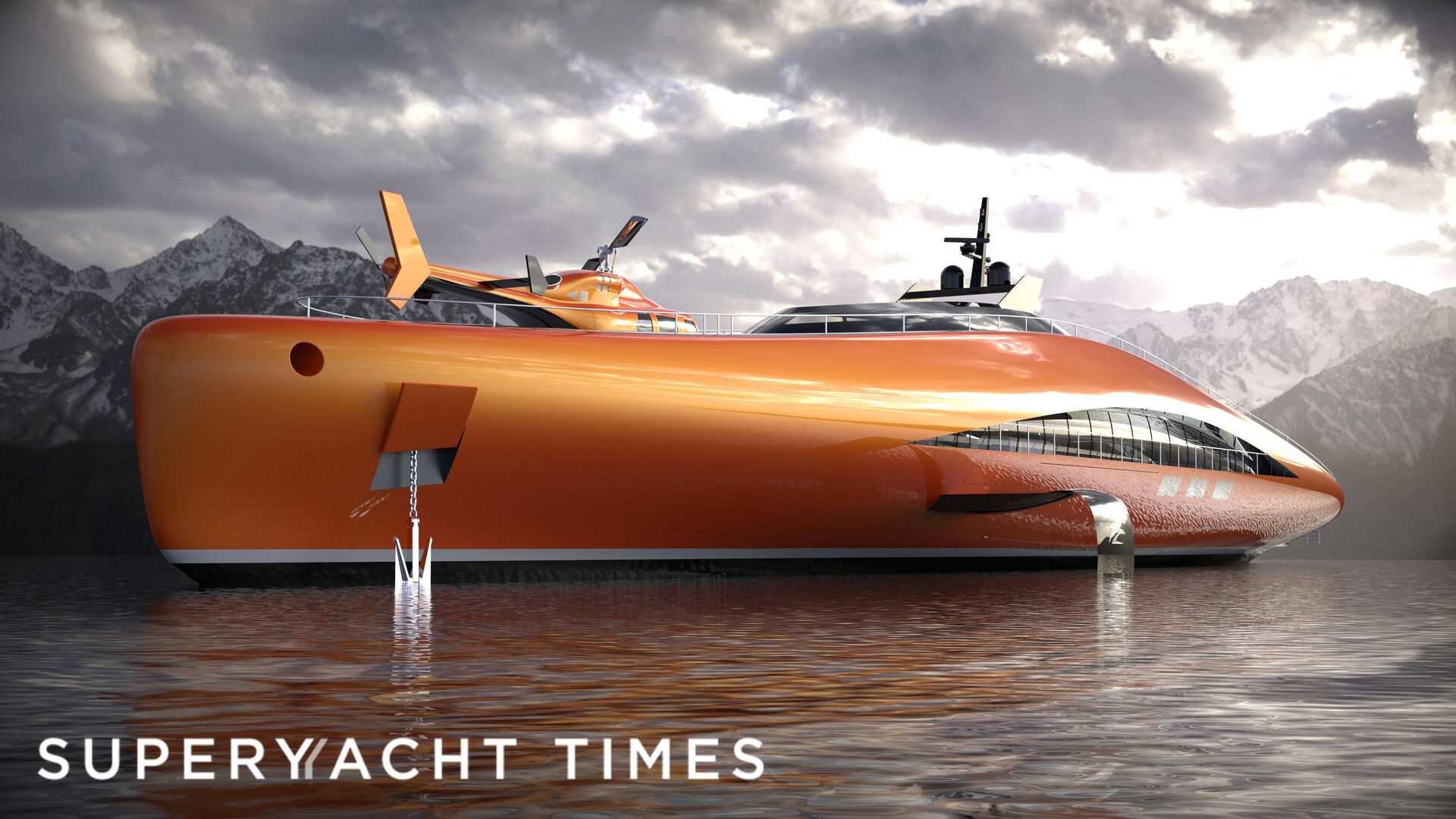 Plectrum: The 74m ‘flying’ foil superyacht concept by Lazzarini Design