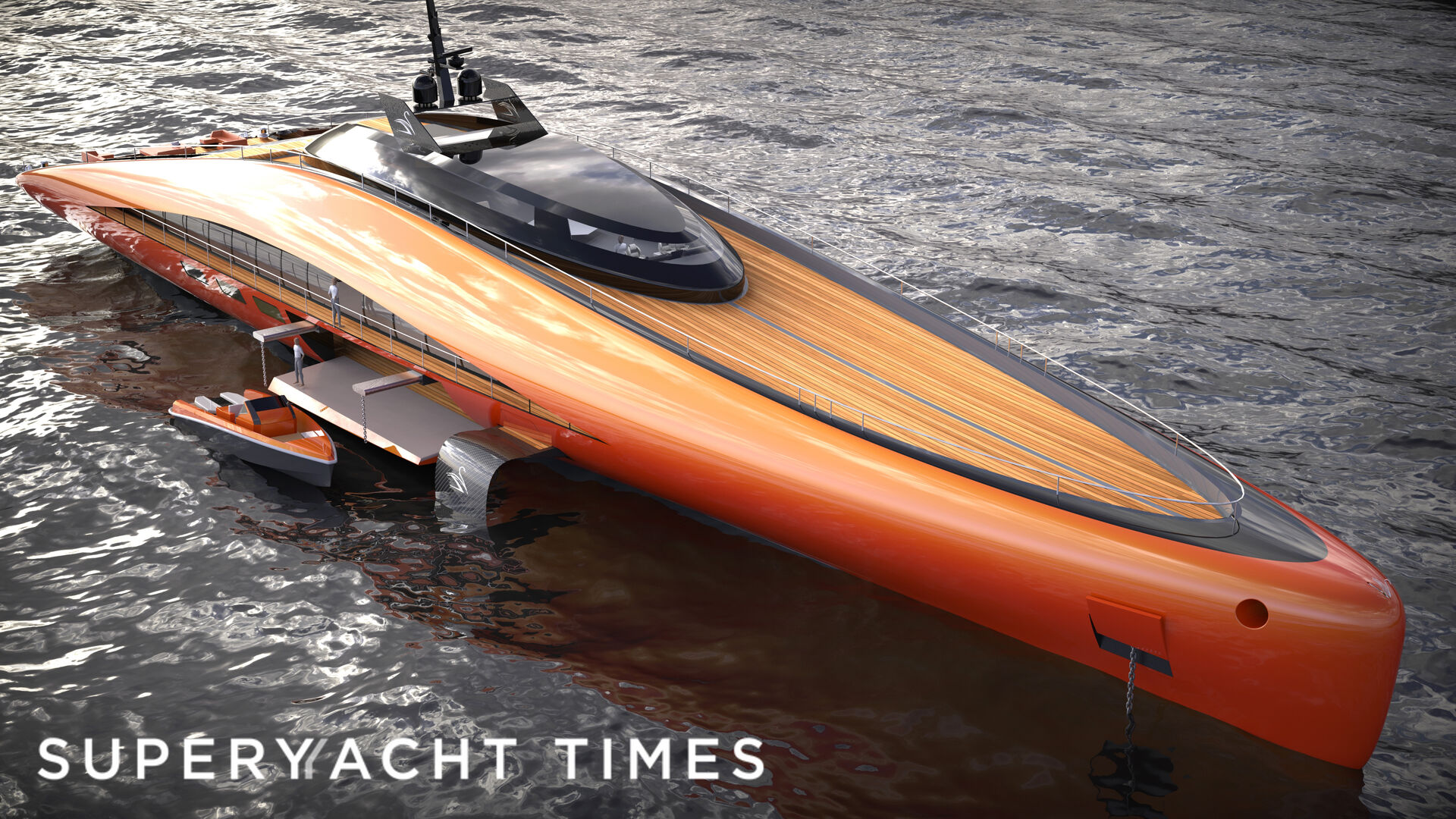 Plectrum: The 74m ‘flying’ foil superyacht concept by Lazzarini Design