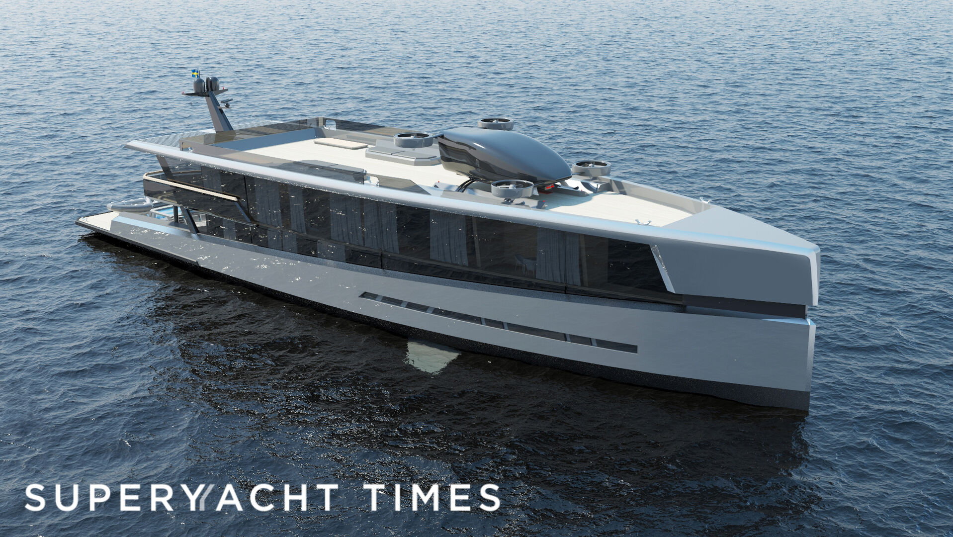 Introducing Gravity: The 49m superyacht concept controlled by a VTOL ...
