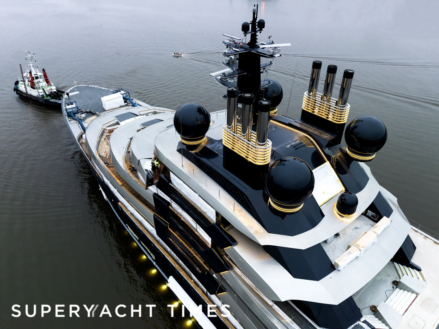 Video: 145m secretive Lürssen superyacht Luminance launched