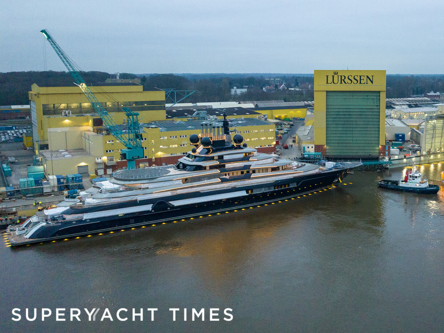 Video: 145m secretive Lürssen superyacht Luminance launched