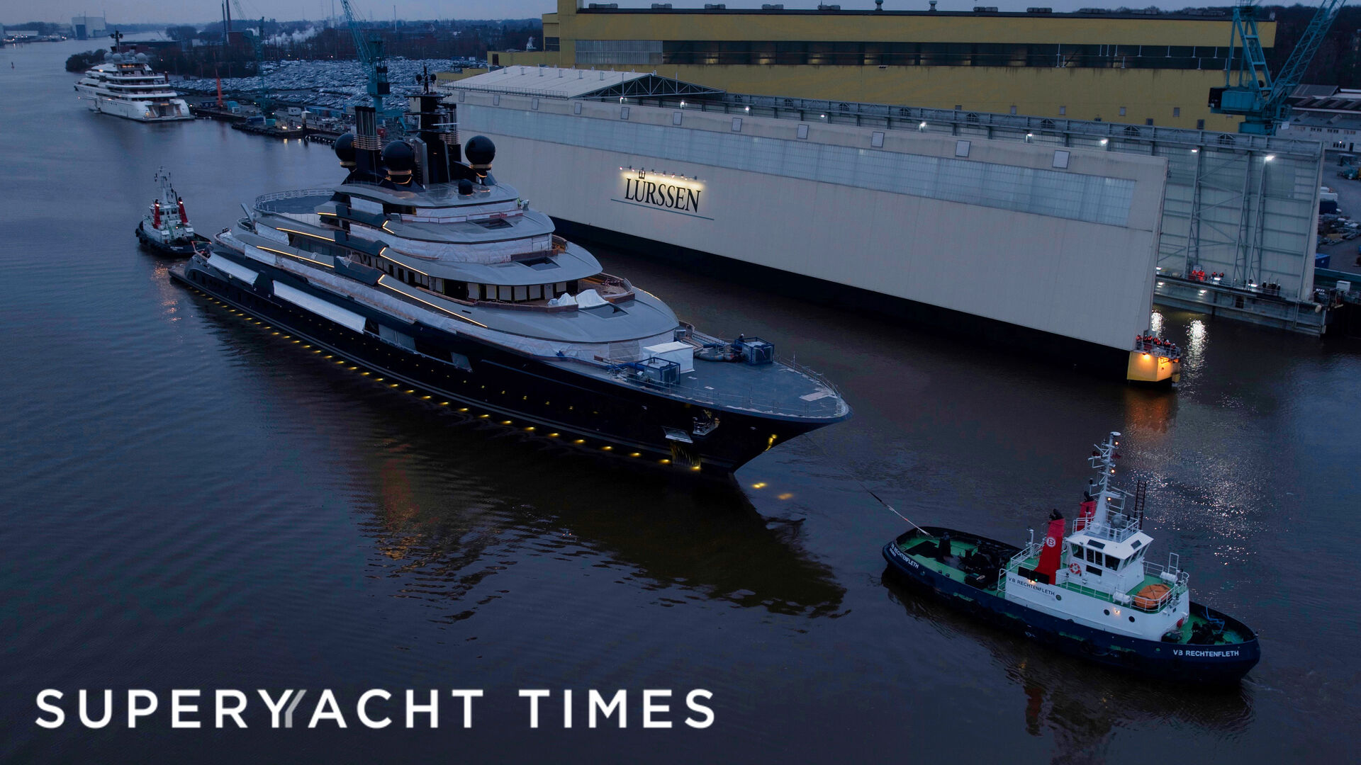 Video: 145m secretive Lürssen superyacht Luminance launched