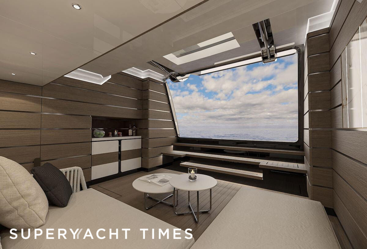 Interiors of AES Yacht’s in-build 35m Project NB066 revealed