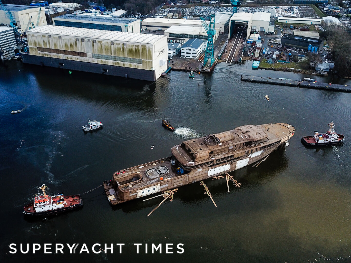 Project Cosmos: 114m Lürssen superyacht Project 13759 launched