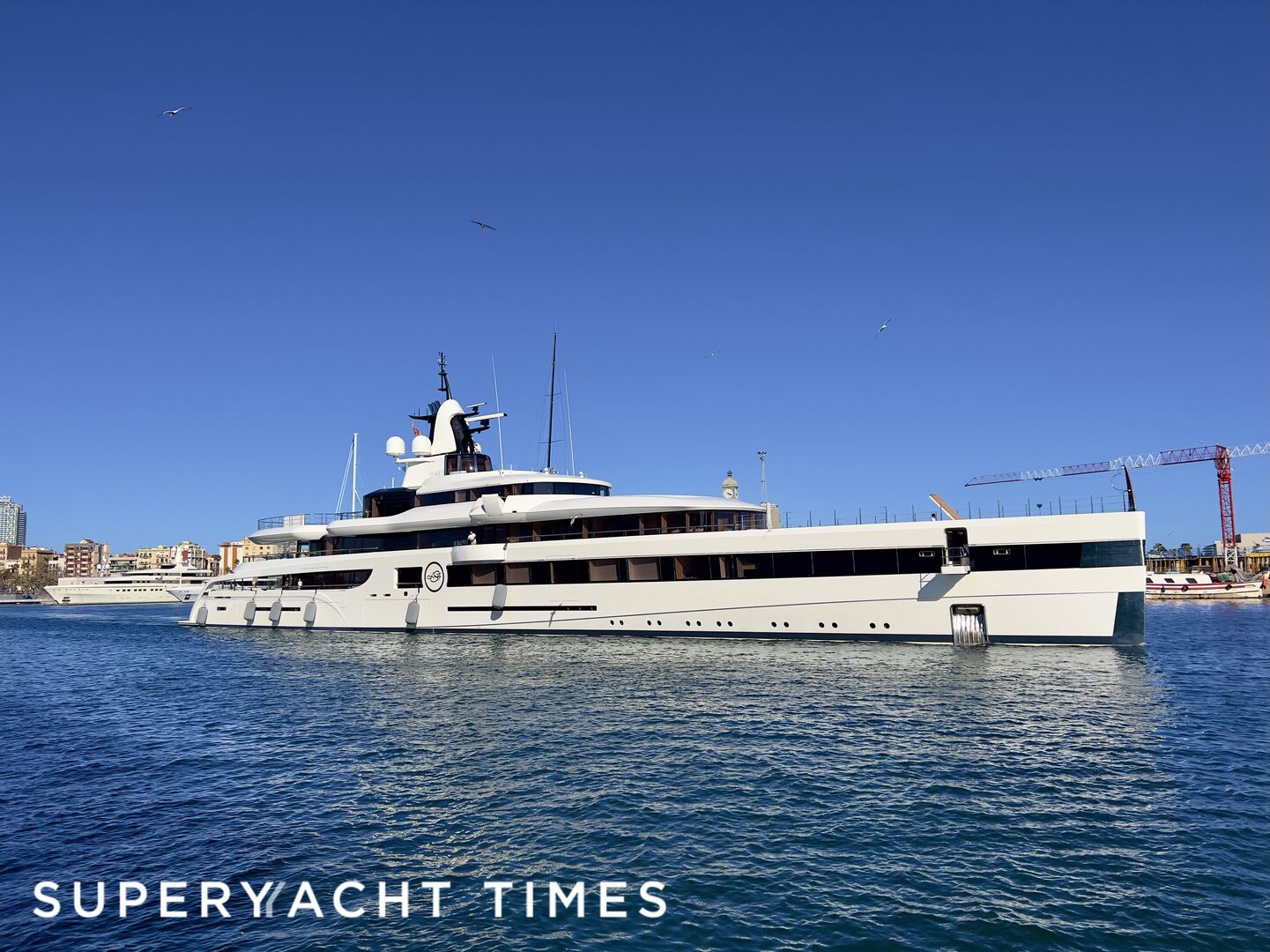 93m superyacht Lady S in Barcelona