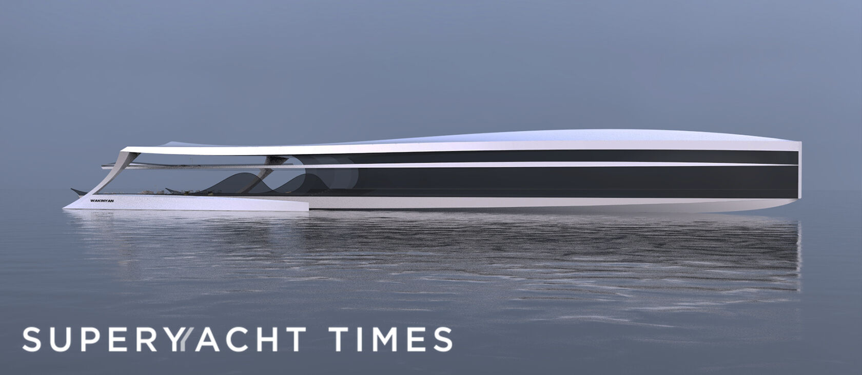 Aras Kazar unveils renders for 130m Wakíŋyaŋ superyacht concept