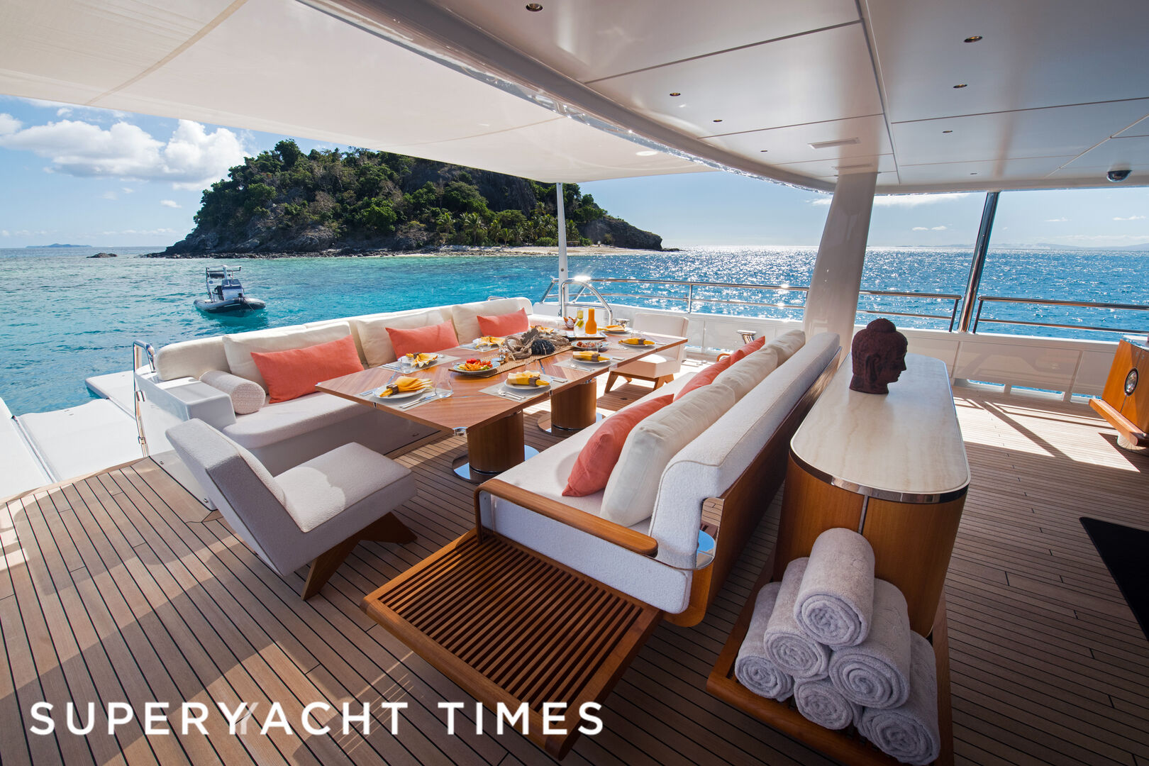 Onboard Amels 55m superyacht Driftwood