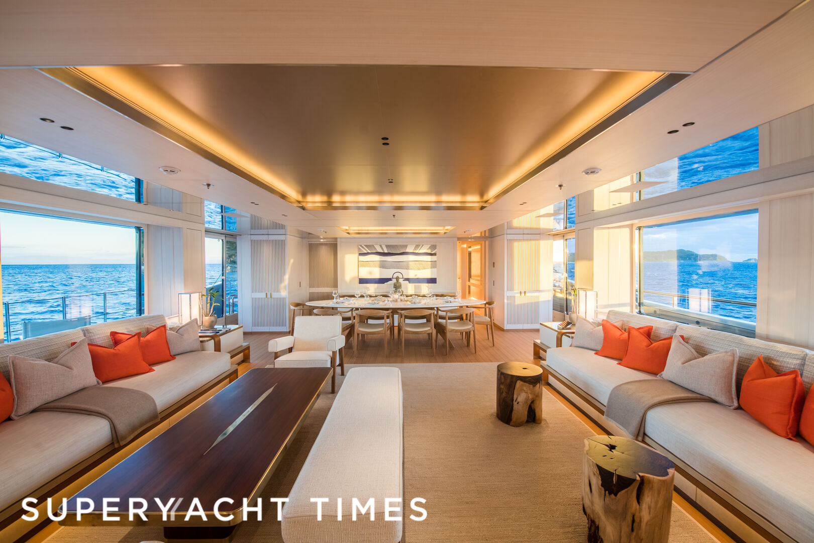 Onboard Amels 55m superyacht Driftwood